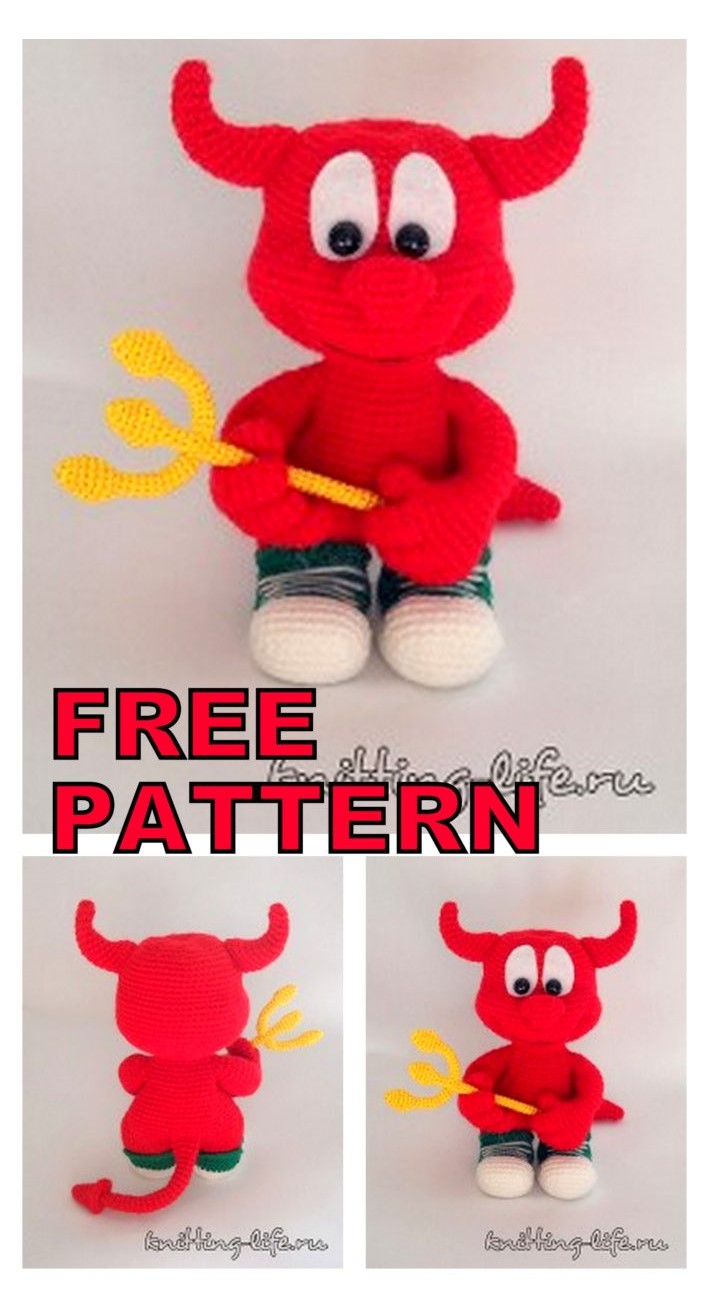 Cute Devil Amigurumi Free Pattern - En.amigurumitariflerim.com