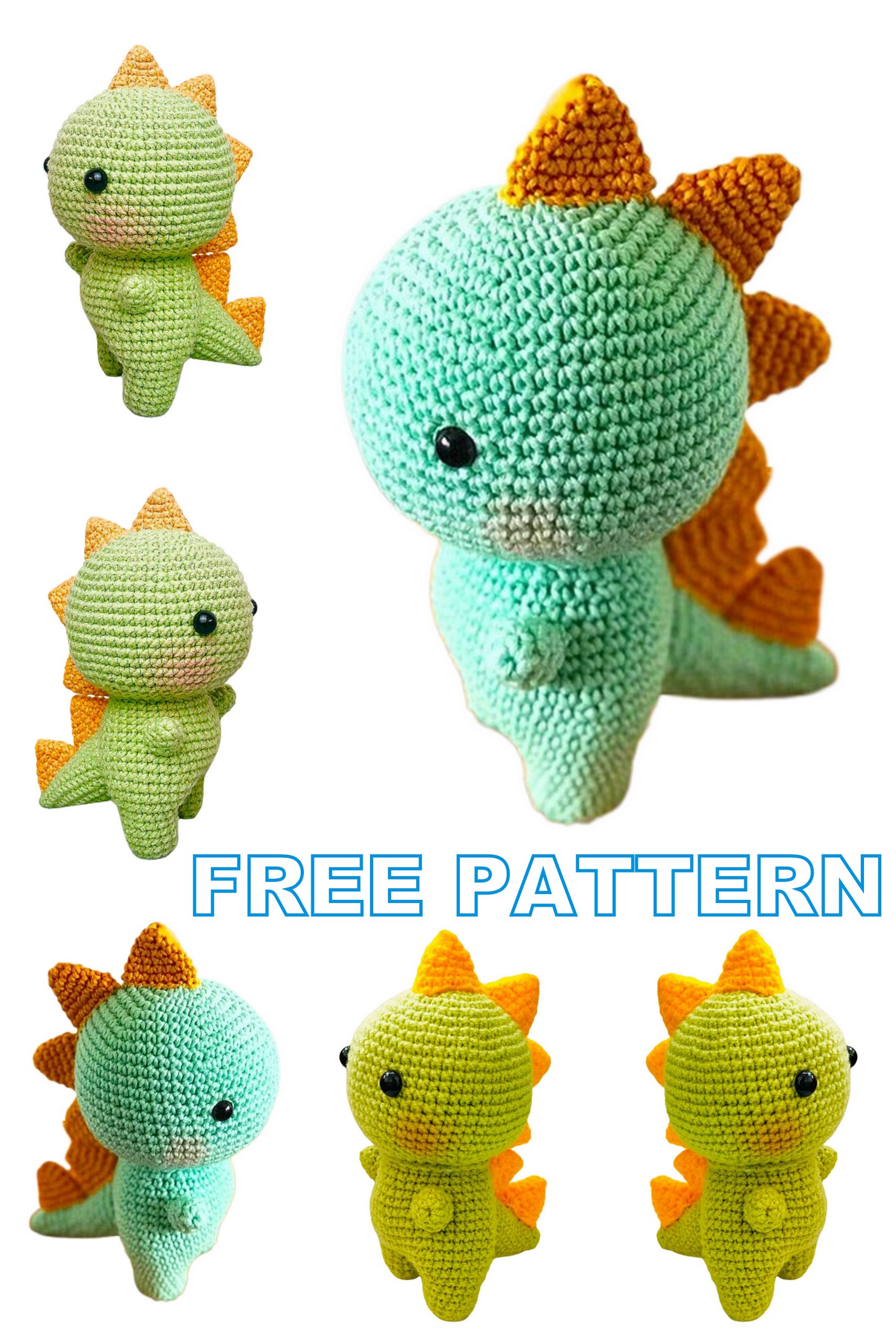 Create Your Own Dinosaur Oscar Amigurumi - Free Crochet Pattern - En ...